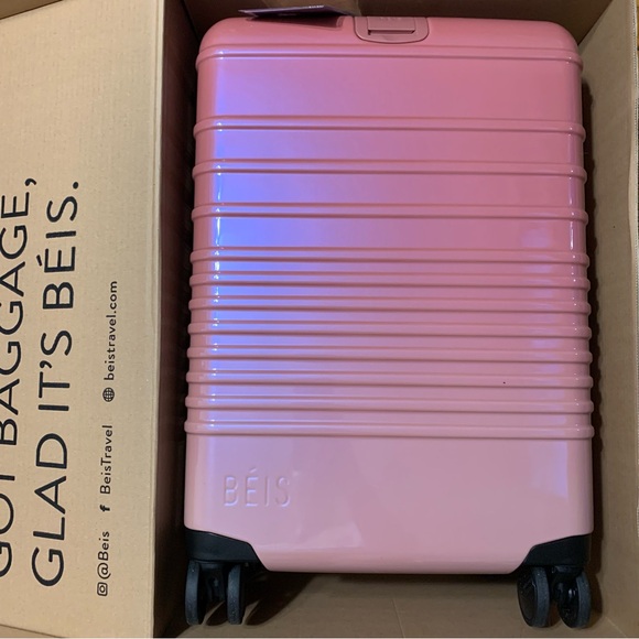 BEIS | Bags | Bis The Carry On Roller In Wicked Pink | Poshmark